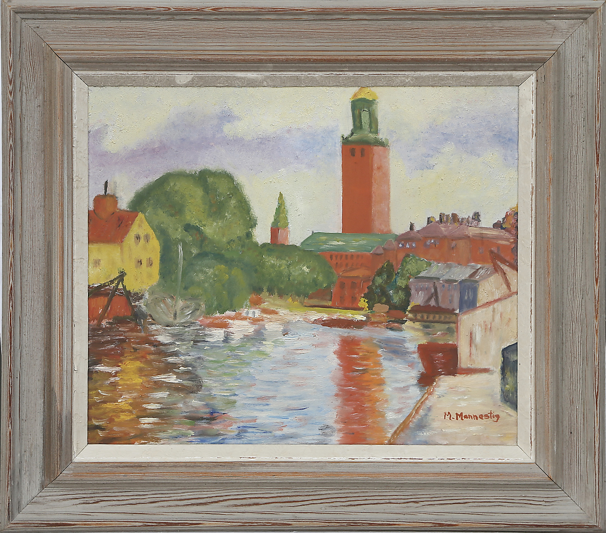 Images for 1012278. OIDENTIFIERAD KONSTNÄR. City environment, oil on ...