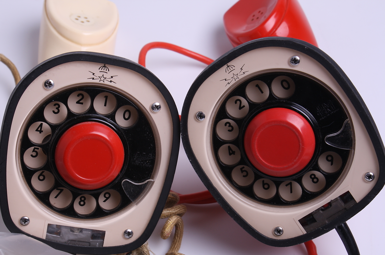 Images for 150935. TABLE PHONES, 2 pcs, Cobra Ericophone, cream white ...