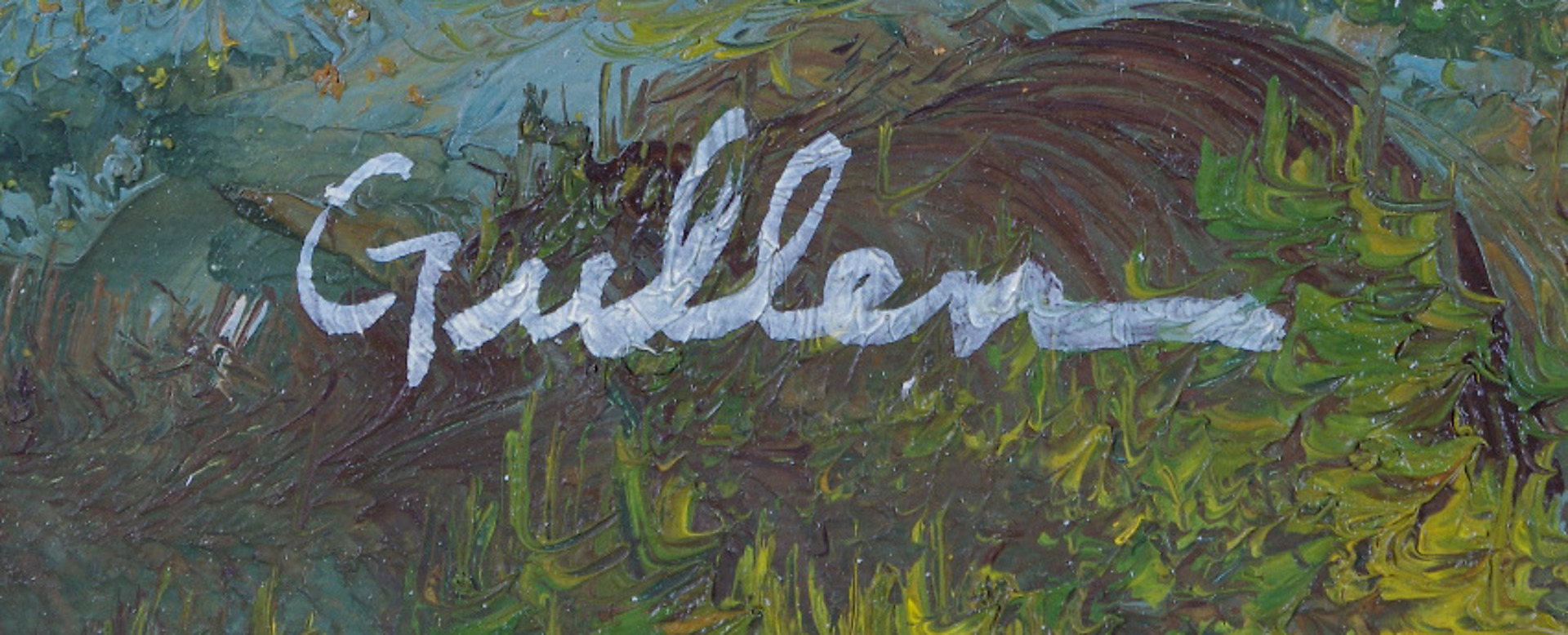 Images for 154249. GULLÉN. landscape with lake, oil on canvas, signed ...