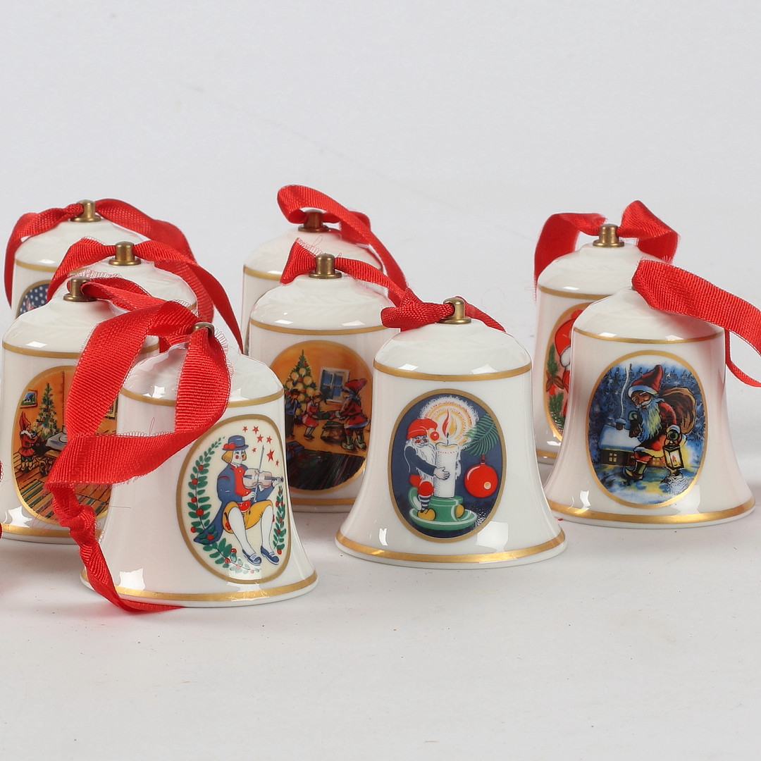 Bilder för 1798003. JULKLOCKOR, 22 st, "Gammeldags jul", porslin ...
