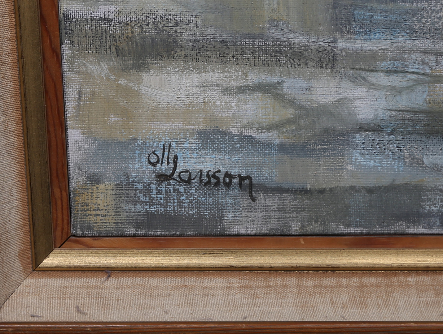 Images for 1818518. OLLE LARSSON. Oil on canvas, signed, dated on verso Marseille 1962. - Auctionet