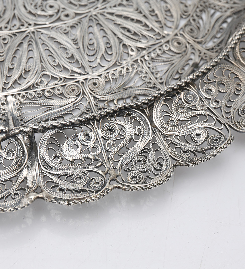 Images for 1950347. Spanish silver filigree tray, 19th Century - early ...