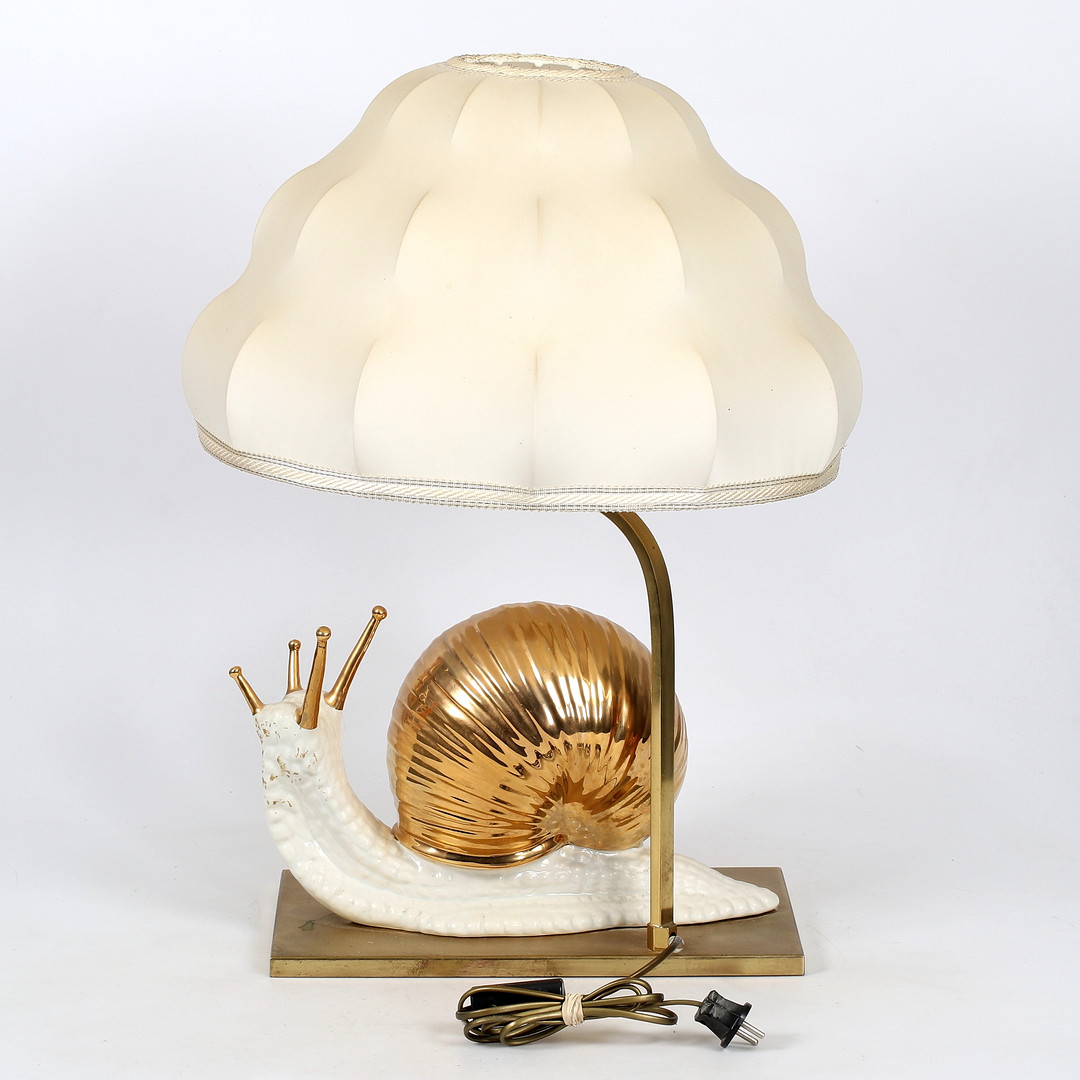 Images for 1987707. TABLE LAMP, with figurine in the form of a snail ...