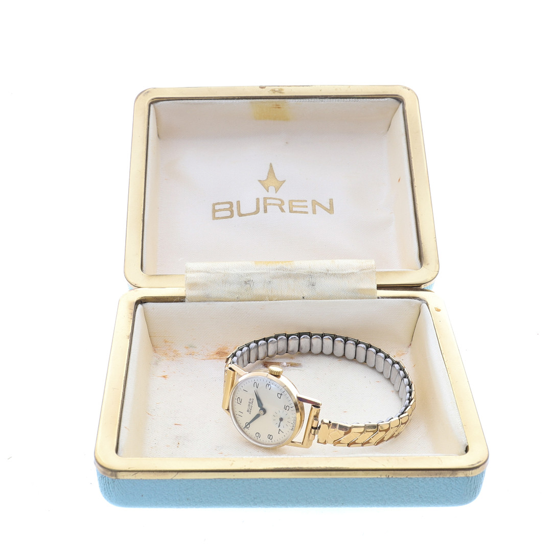 Images for 2011265. BUREN GRAND PRIX. A 9K GOLD CASED CIRCULAR WRIST ...