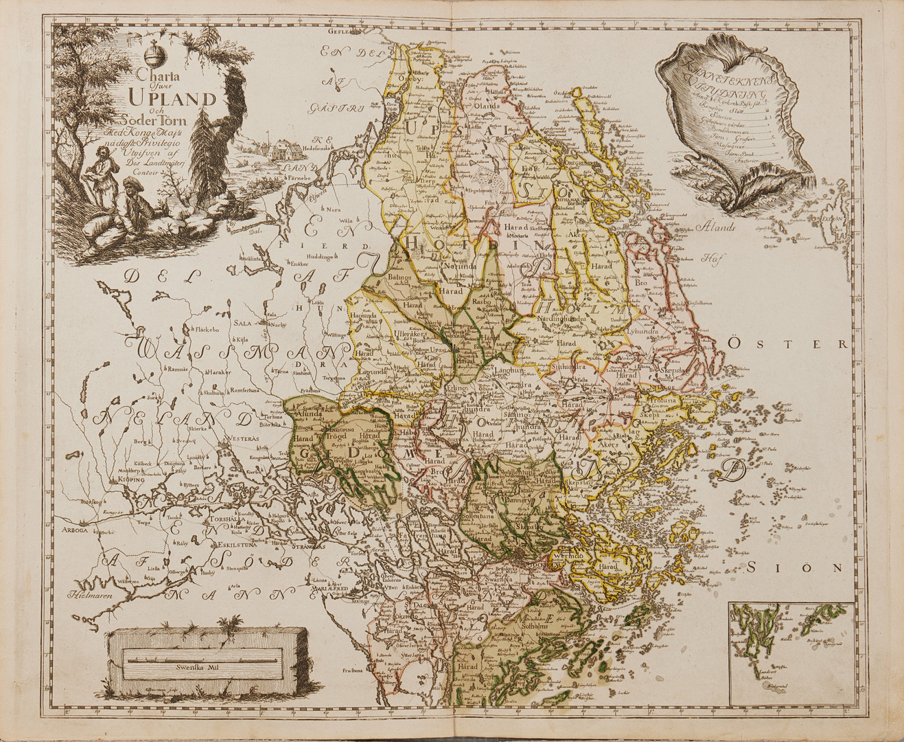 Images for 2022471. Map of Uppland and Södertörn by Biurman in 1742 ...