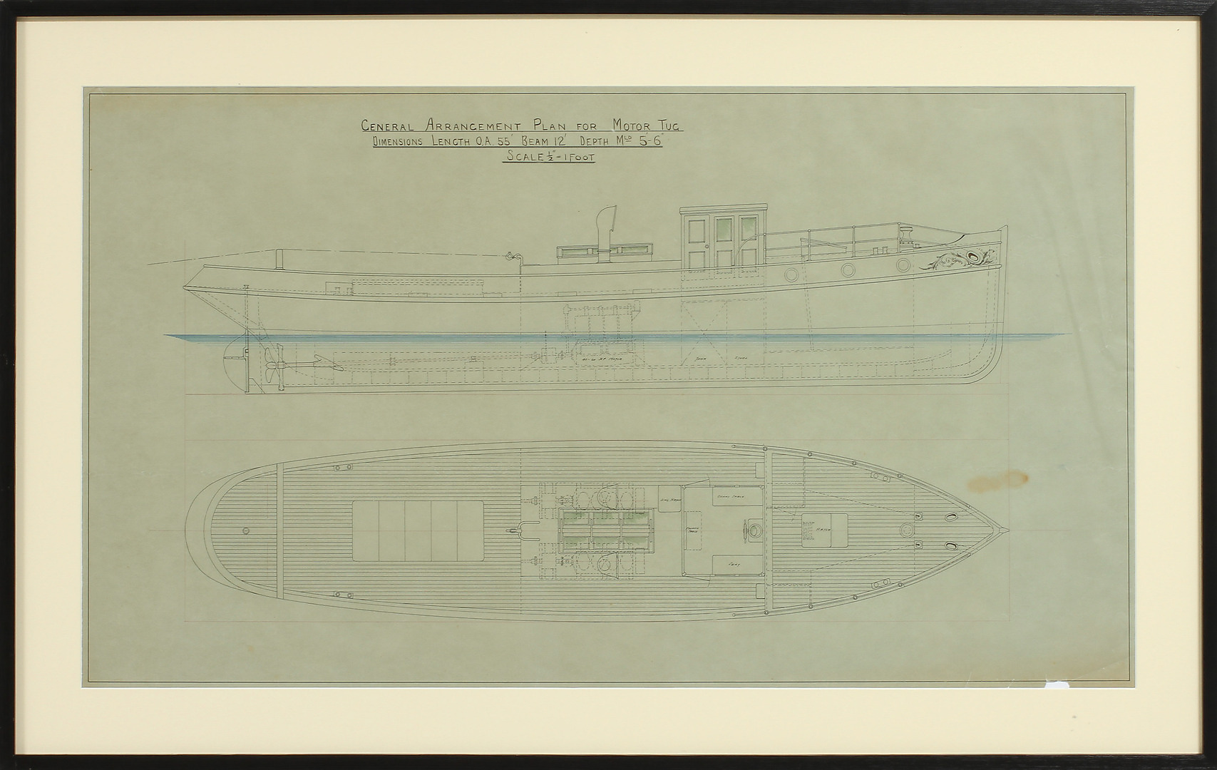 Images for 202402. DRAWING, "Motor tug," c.1905, John Wilesmith ...
