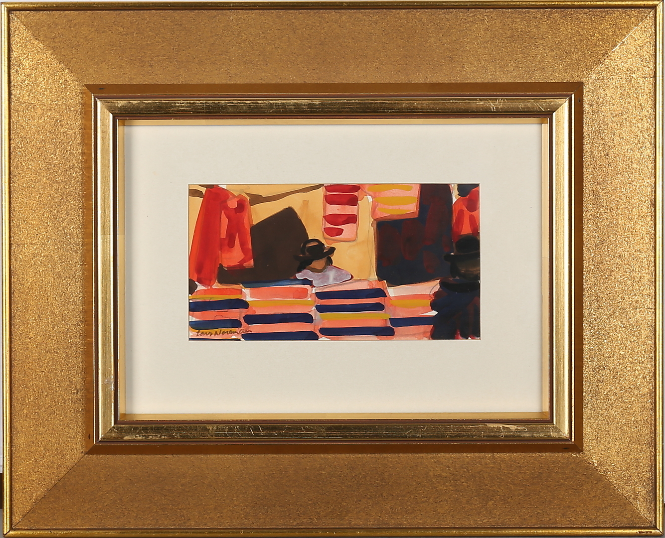 Images for 205338. LARS NORMAN. (2) oil on Board and gouache, a signed ...