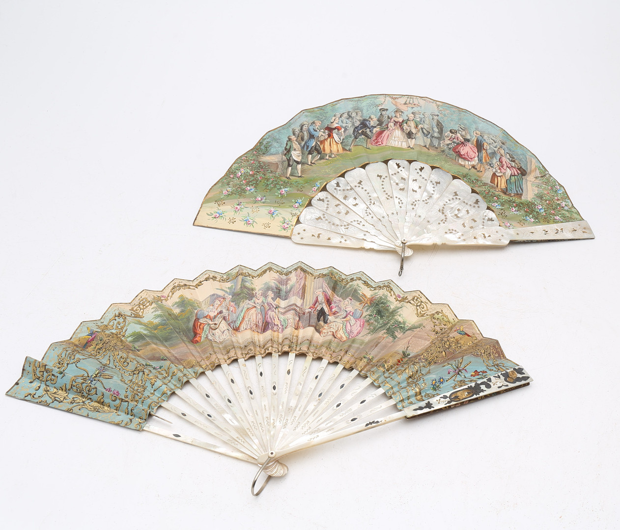 Images for 2062384. Two 18th Century-style Elizabethan fans, circa 1860 ...