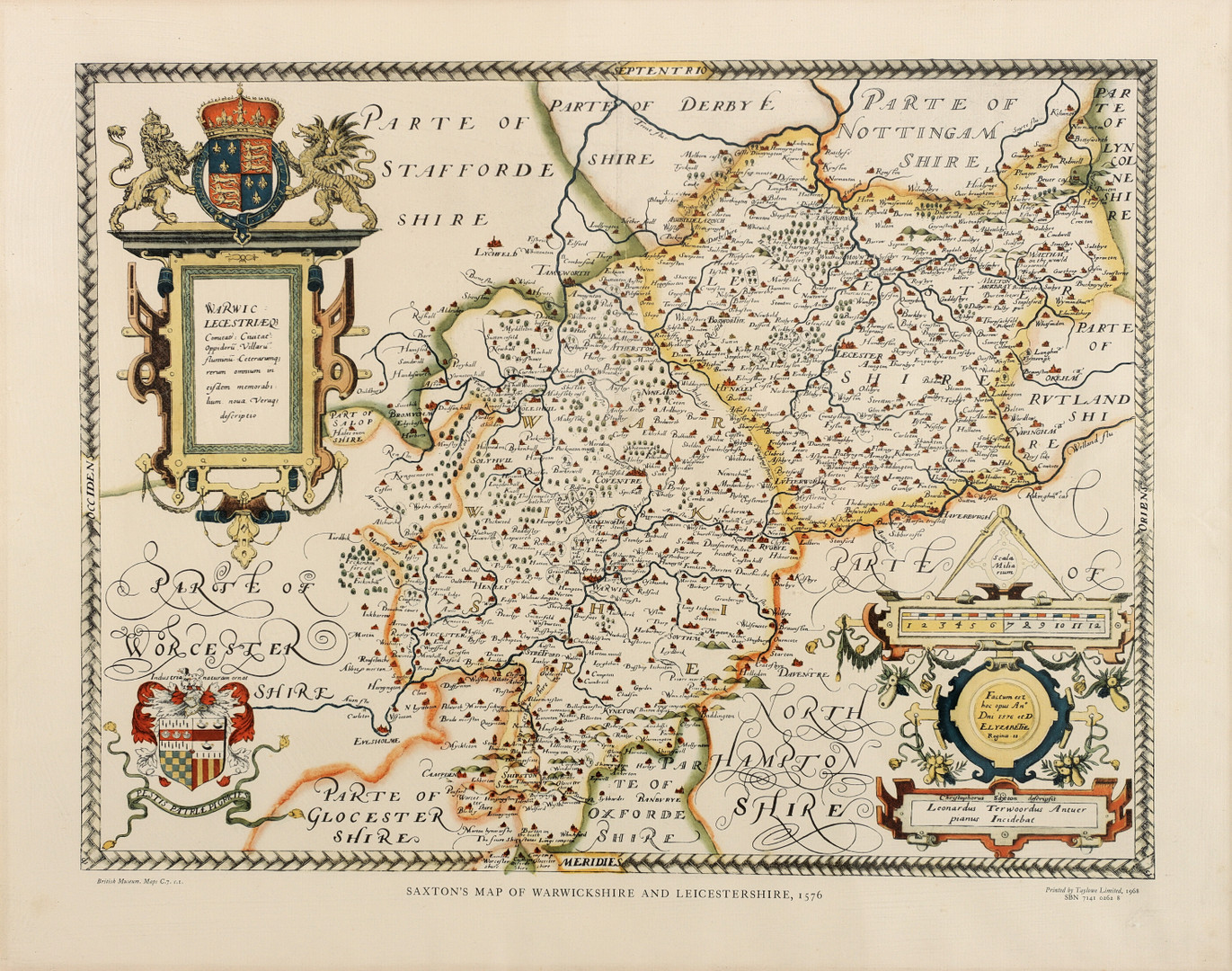 Images for 2078024. SAXTON'S MAP OF WARWICKSHIRE AND LEICESTERSHIRE ...