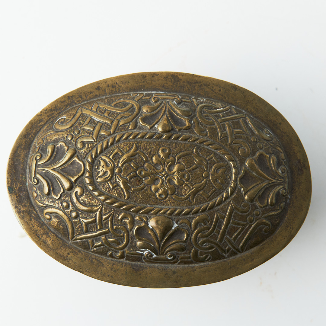 Images for 2111961. WAFER BOX, brass, 17th/1800s, 3 ball feet on the ...