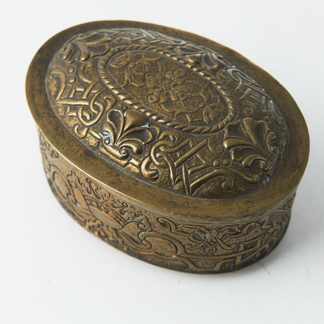 Images for 2111961. WAFER BOX, brass, 17th/1800s, 3 ball feet on the ...