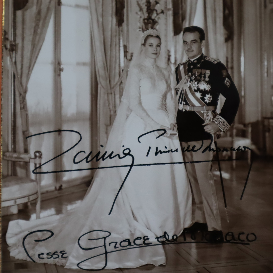 Bilder zu 2114795. - 2 Autogrammkarten - GRACE KELLY und Fürst Rainier ...