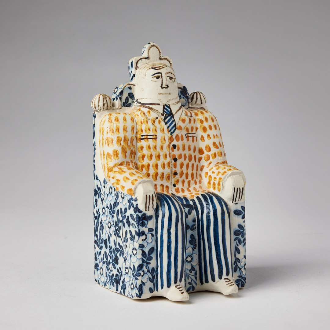 Images for 2120478. LISA LARSON. Sculpture, "Man in armchair ...