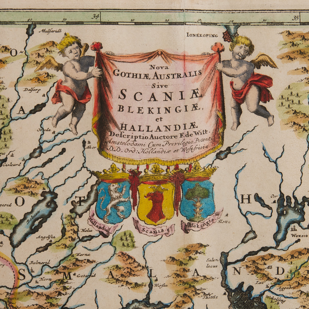 Images for 2120634. De Wit's map of Scania circa 1700. - Auctionet