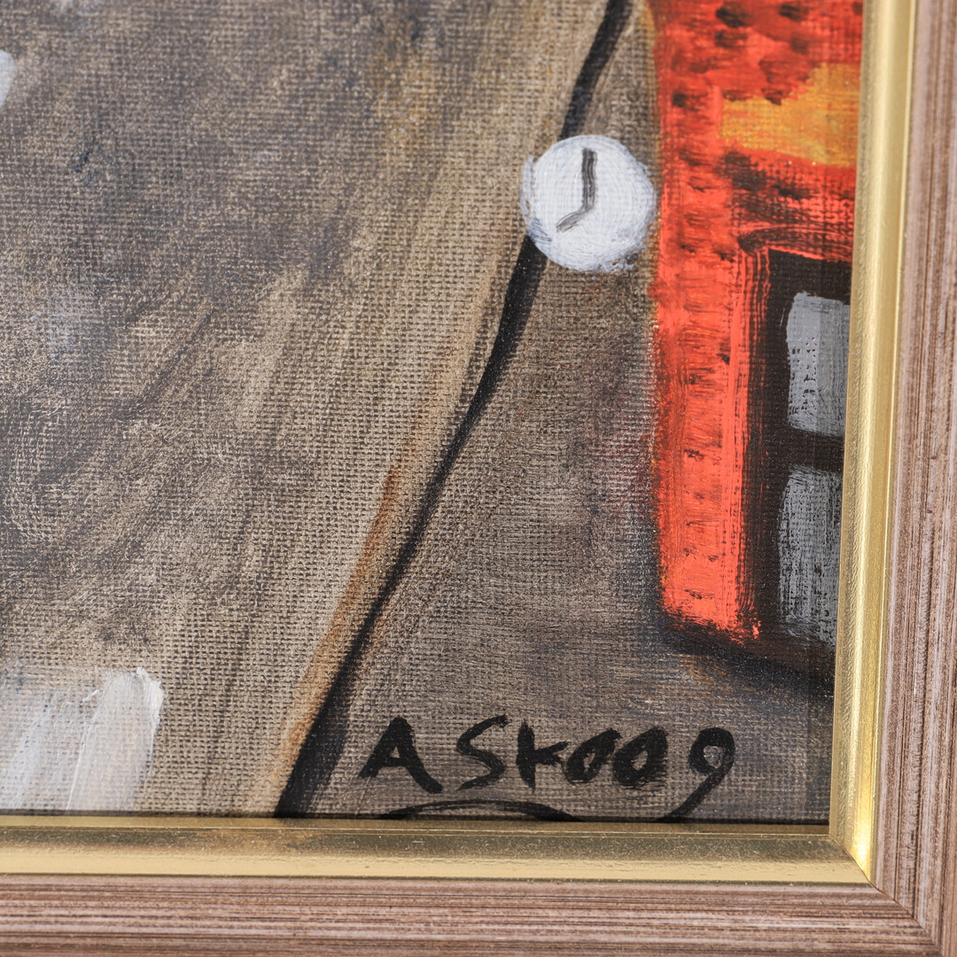 2125417. OIDENTIFIERAD KONSTNÄR. Kaupunkikuva, öljy Paneeli ...