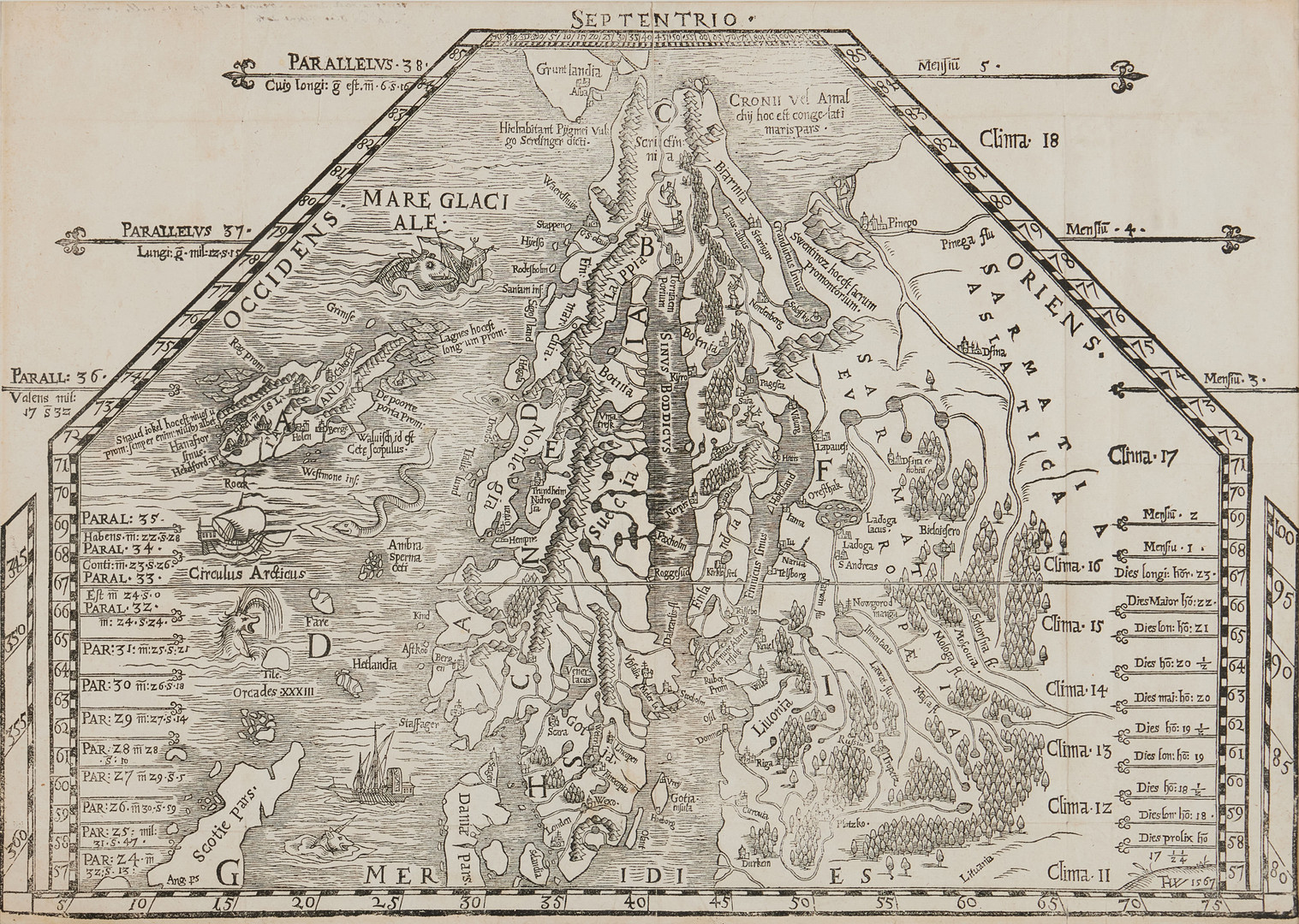 Images for 2125859. Olaus Magnus' map of Scandinavia, Basel 1567 ...