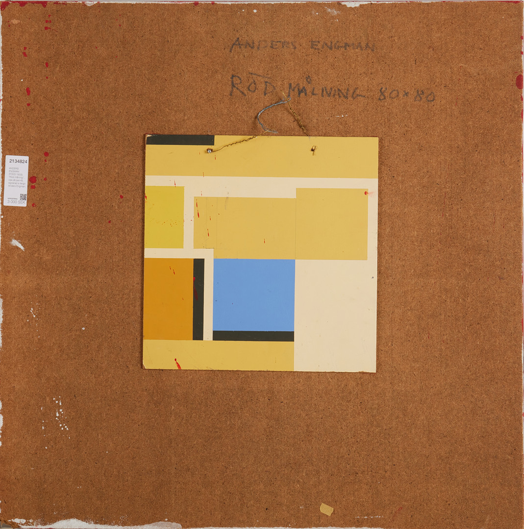 Images for 2134824. ANDERS ENGMAN (FÖDD 1933). "Red painting", oil on ...