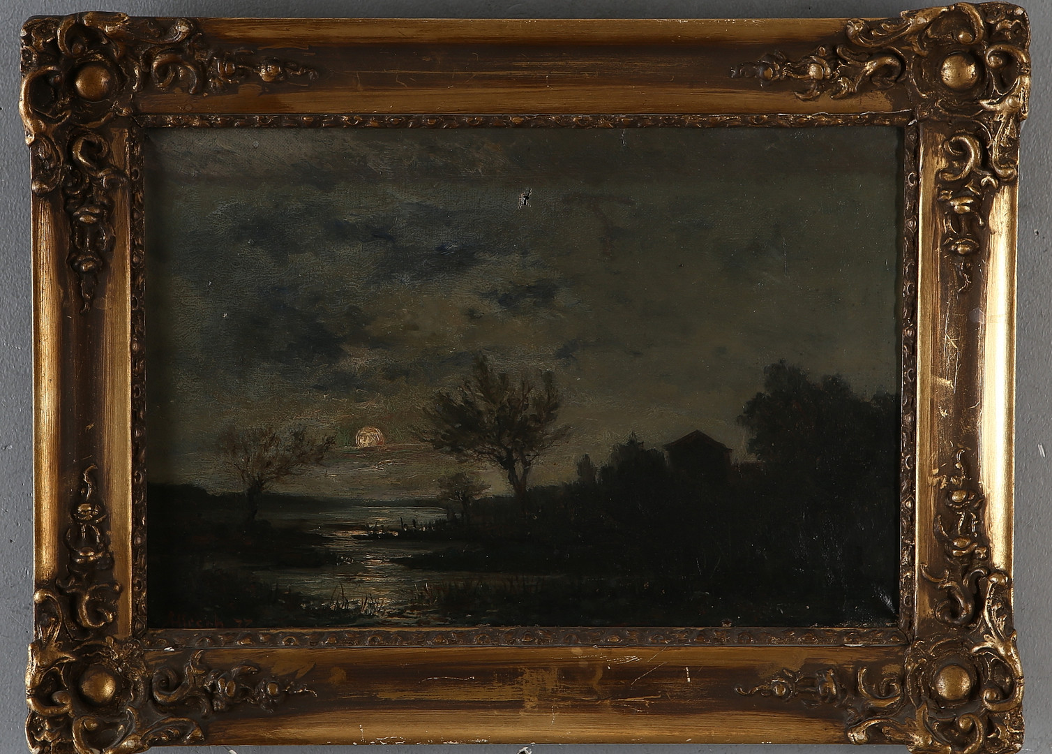 Images for 2181305. ADOLF HIRSCH. Landscape in moonlight, oil on canvas ...
