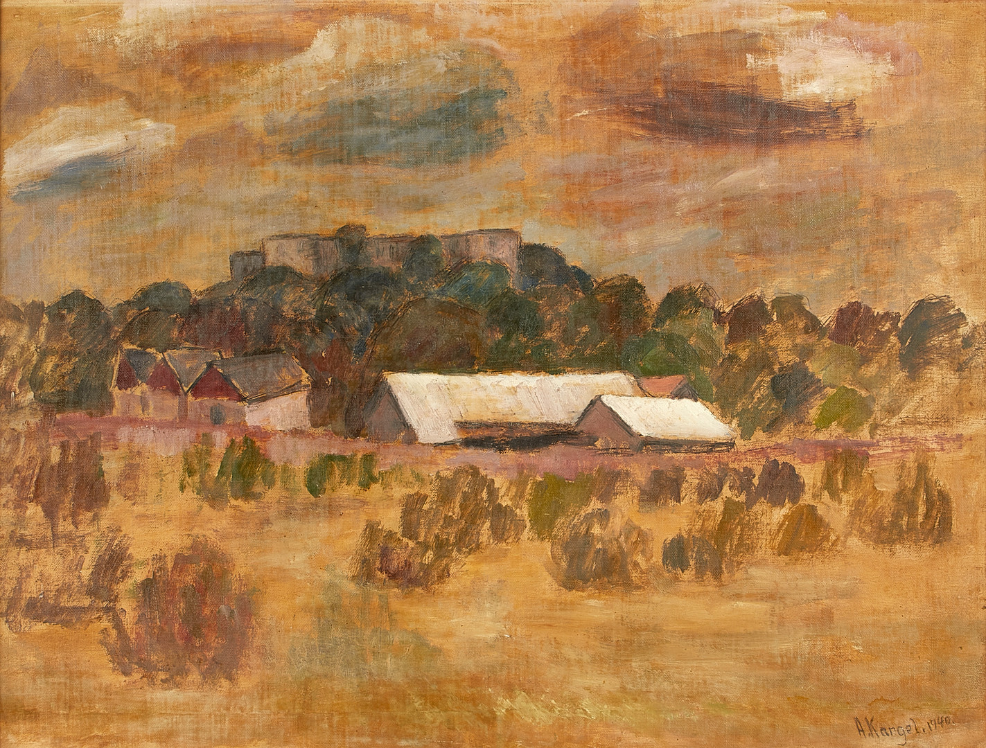 2186377. AXEL KARGEL. Borgholmin linnan rauniot - Öölannin, signeerattu ...