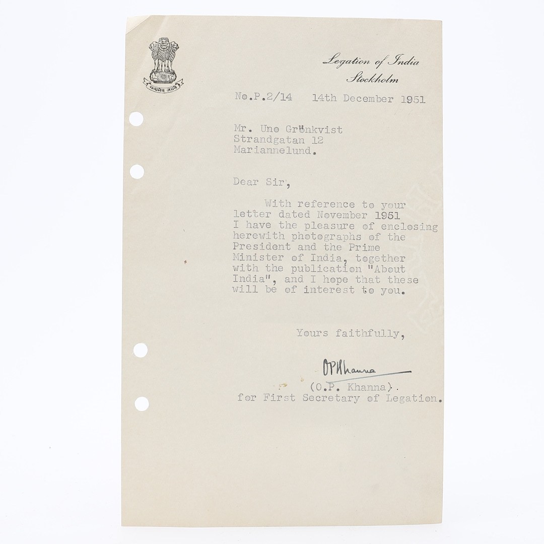 Images for 2213151. AUTOGRAPH. JAWAHARLAL NEHRU (1889-1964) PRIME ...
