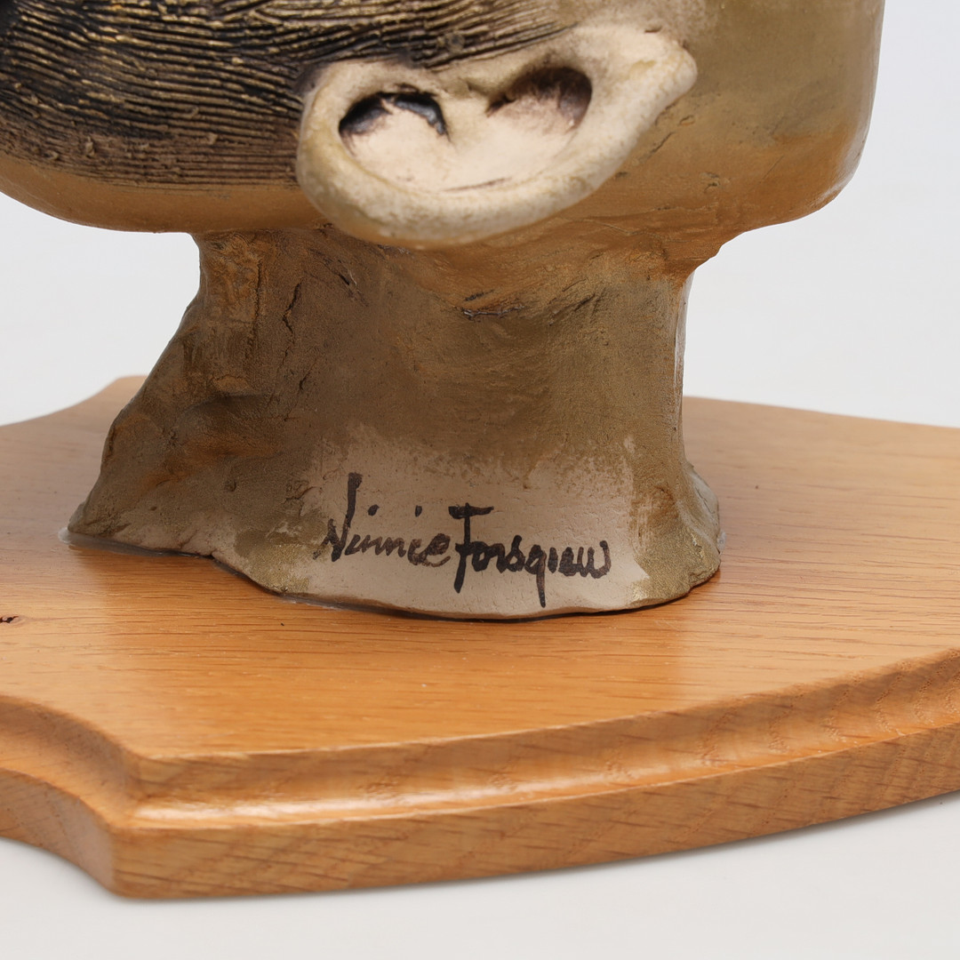 Bilder zu 2220370. NINNIE FORSGREN geb. 1937) Skulptur, "Jagdtrophäe ...