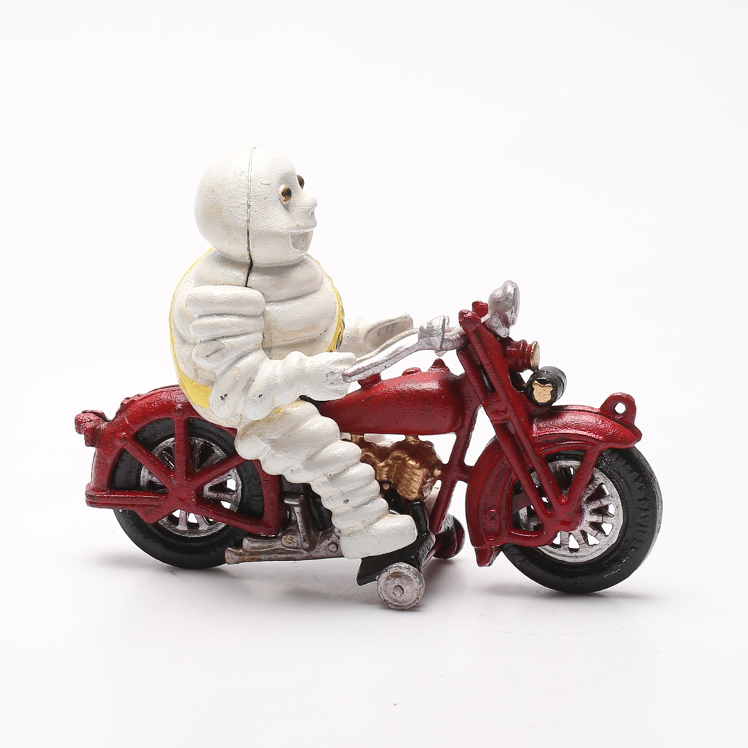 Images for 2270396. SCULPTURE, metal, Michelin man on motorcycle ...