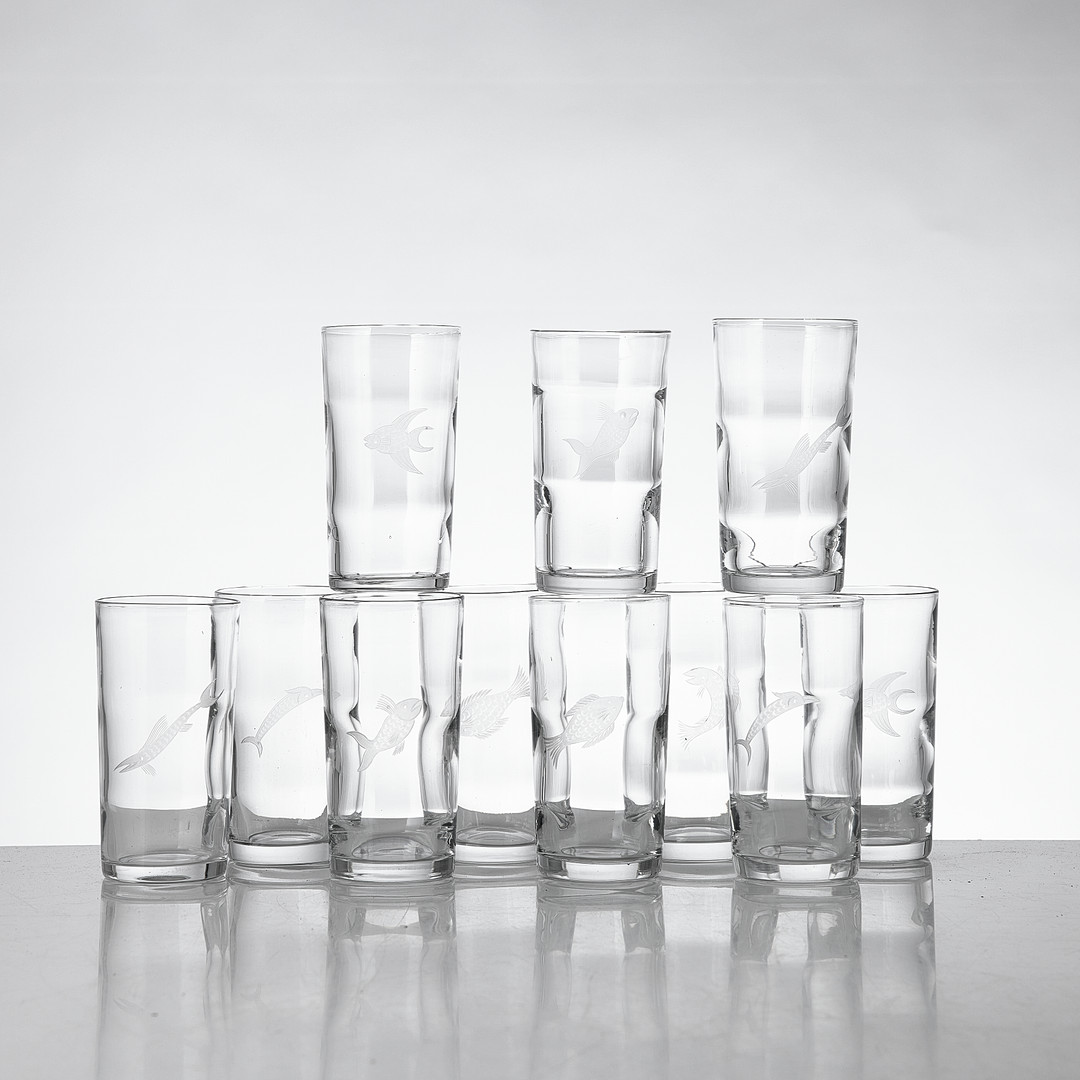Images for 2274689. ELIS BERGH, grog glass, 11 pcs., Optically blown ...