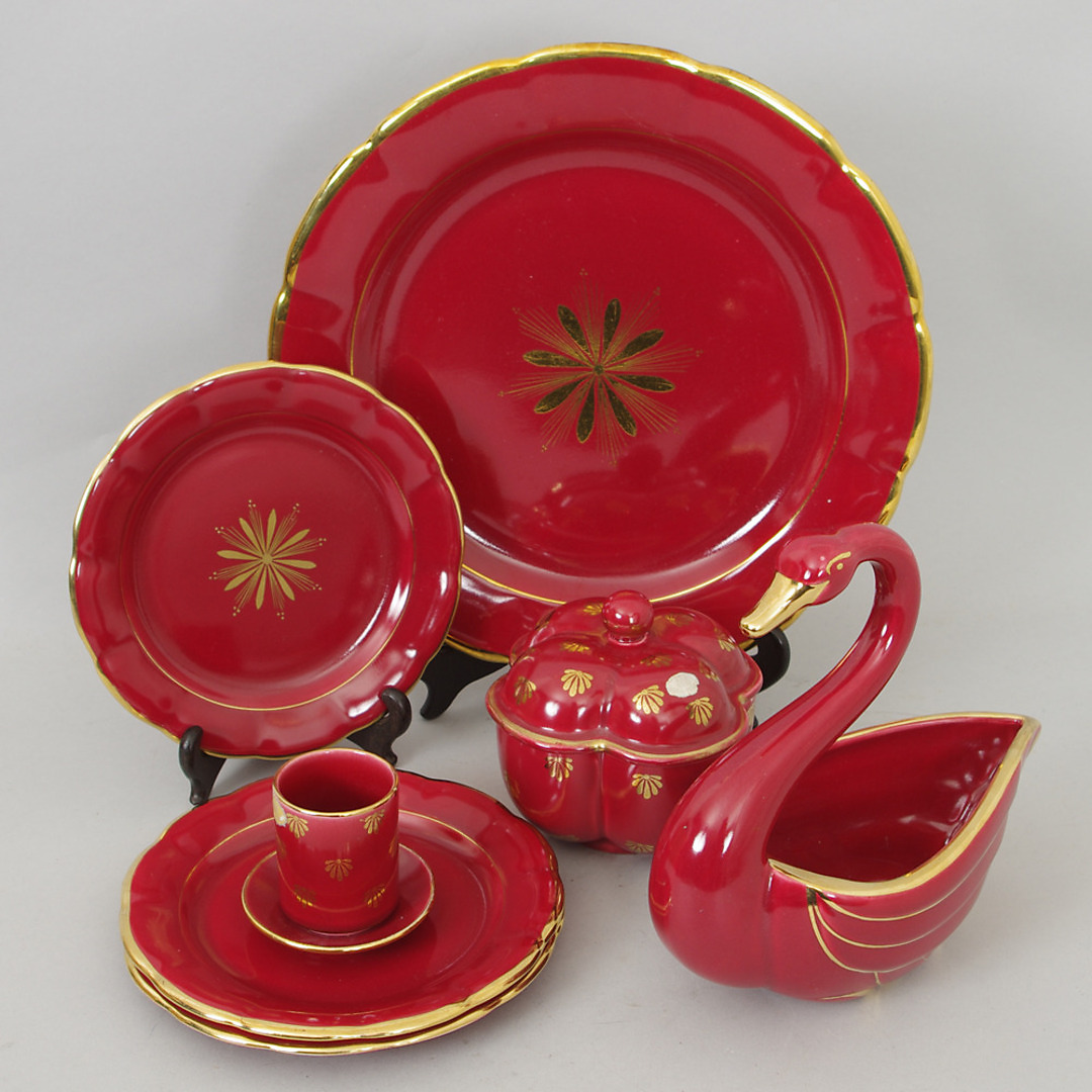 Bilder zu 228150. SERVICETEILE, "Red Ruby", Gefle, Uppsala-Ekeby ...