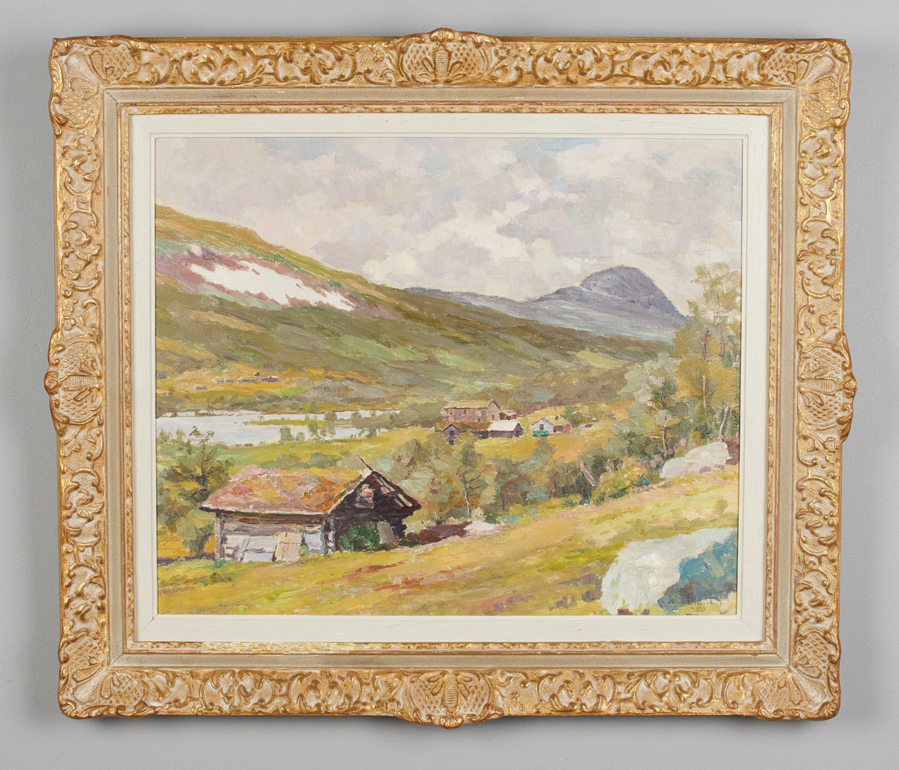 Images for 2295988. JOHAN BLADH. Mountain landscape with buildings, oil ...