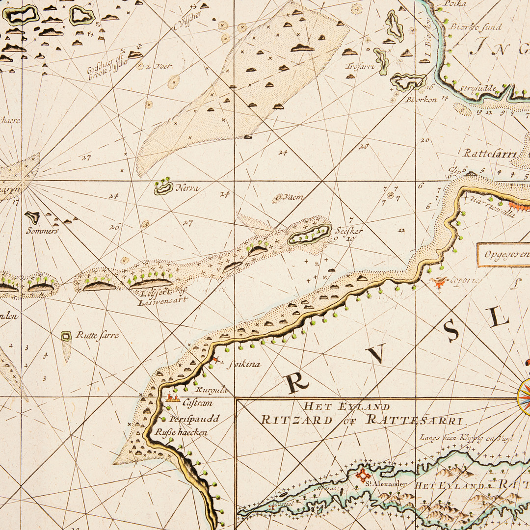 Images for 2421976. SEA CHART THE BALTIC - THE GULF OF FINLAND, ca 1700 ...