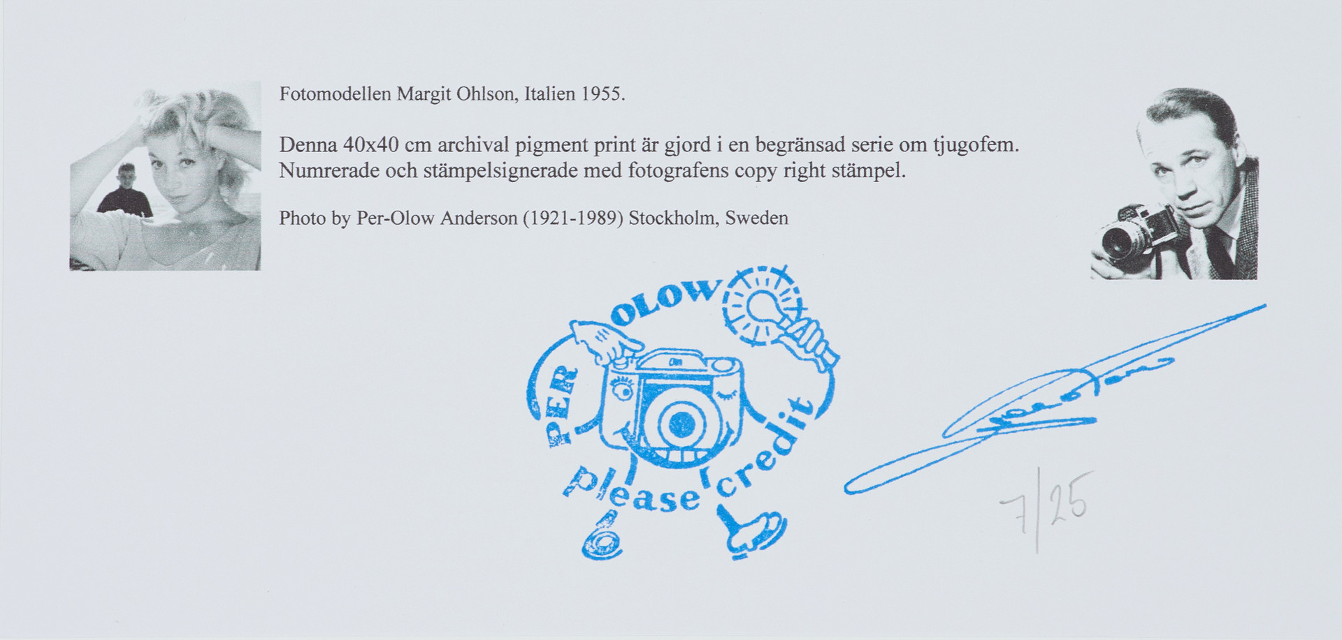 Images for 2427701. PER-OLOW ANDERSON (1921-1989): "Photomodel Margit ...