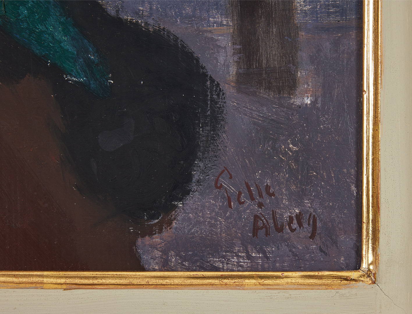 Images for 2428604. PELLE ÅBERG. On a walk, oil on Board 46 x 27 cm ...