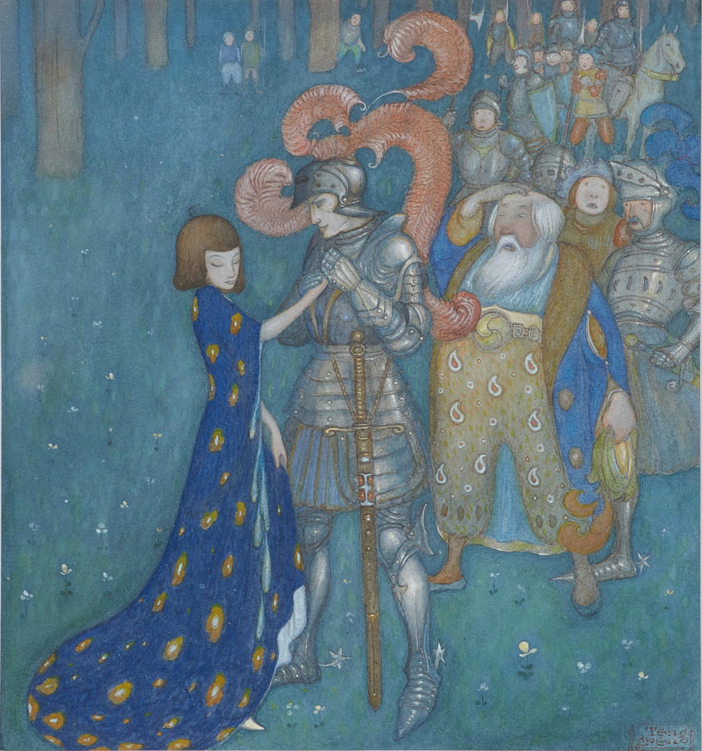 Images for 2497234. GUSTAF TENGGREN. The knight and the princess, fairy ...