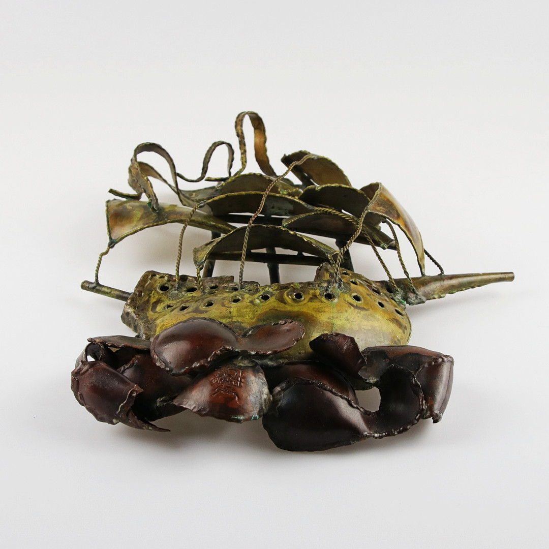 Bilder för 2507068. CLAËS E. GIERTTA. Skulptur, skepp, patinerad metall ...