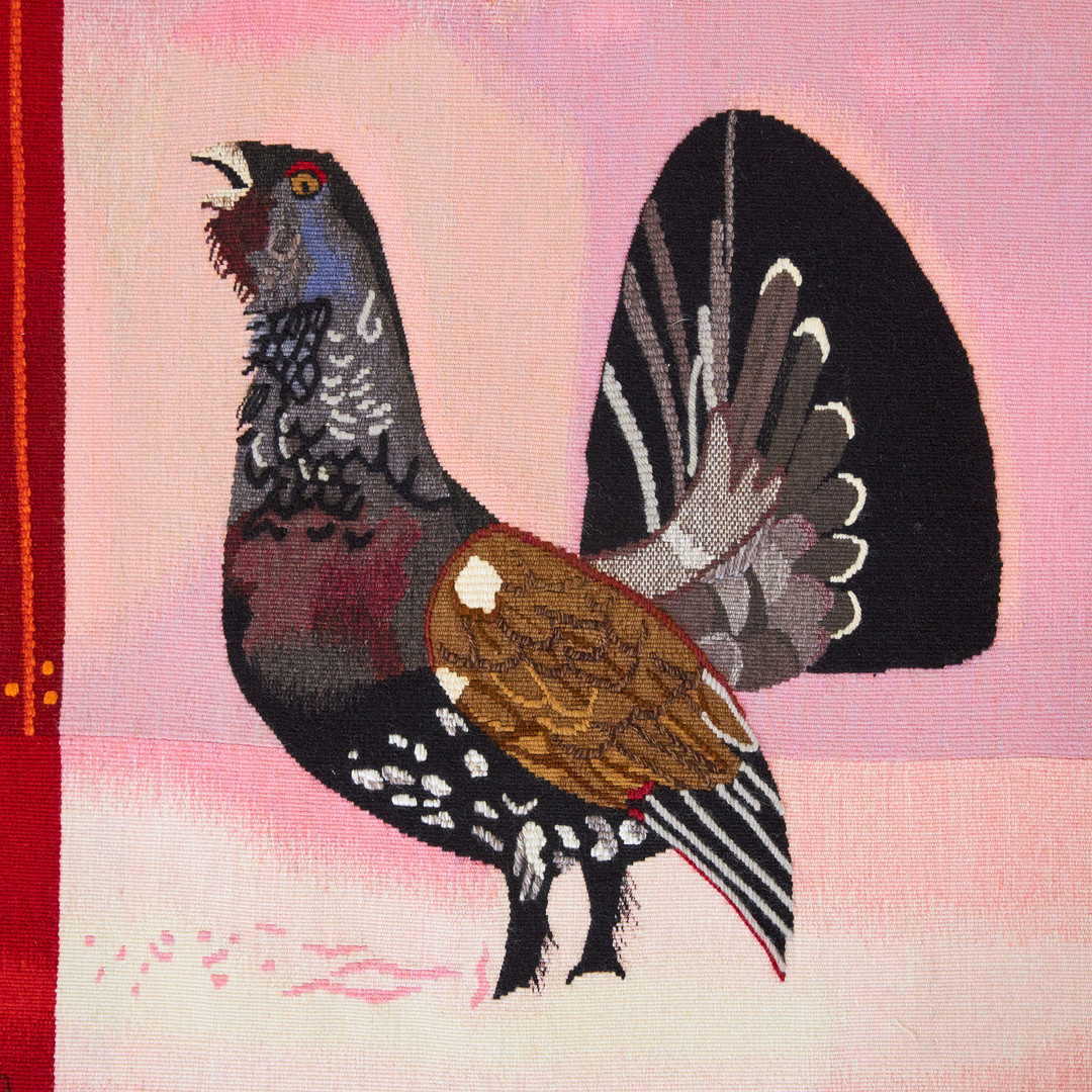 Images for 2529770. GILLES COUDOUR, "Le coq de Bruyere", fabric in ...