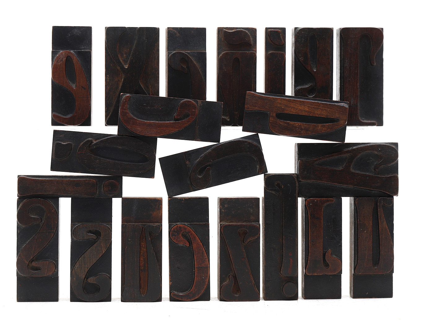 Images for 2612062. Set of Art Nouveau typographic letters in wood ...