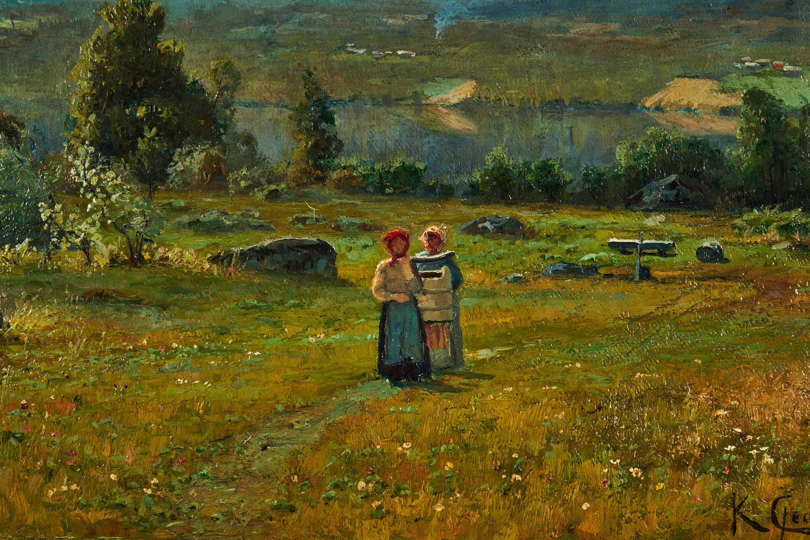 Bilder för 2659644. KARL CEDERBERG (1861-1904). Sommardag på fäbodvall ...