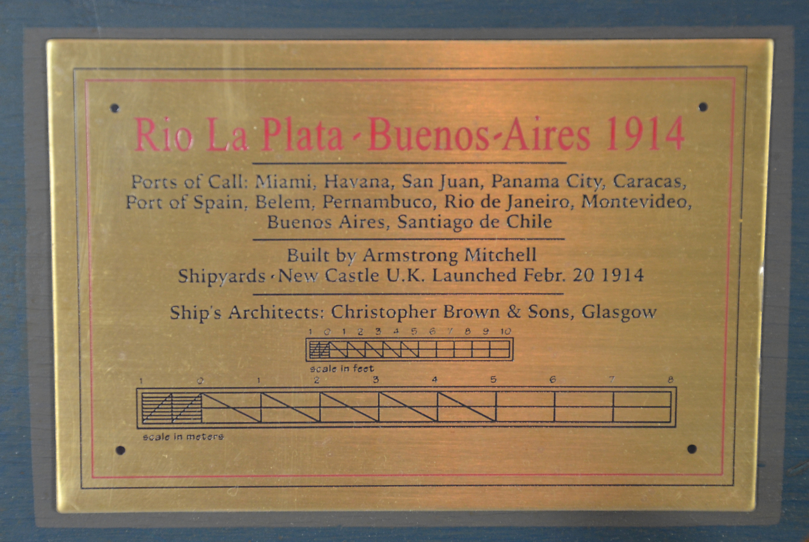 Images for 289826. MS RIO LA PLATA. Half ship wall decoration. - Auctionet