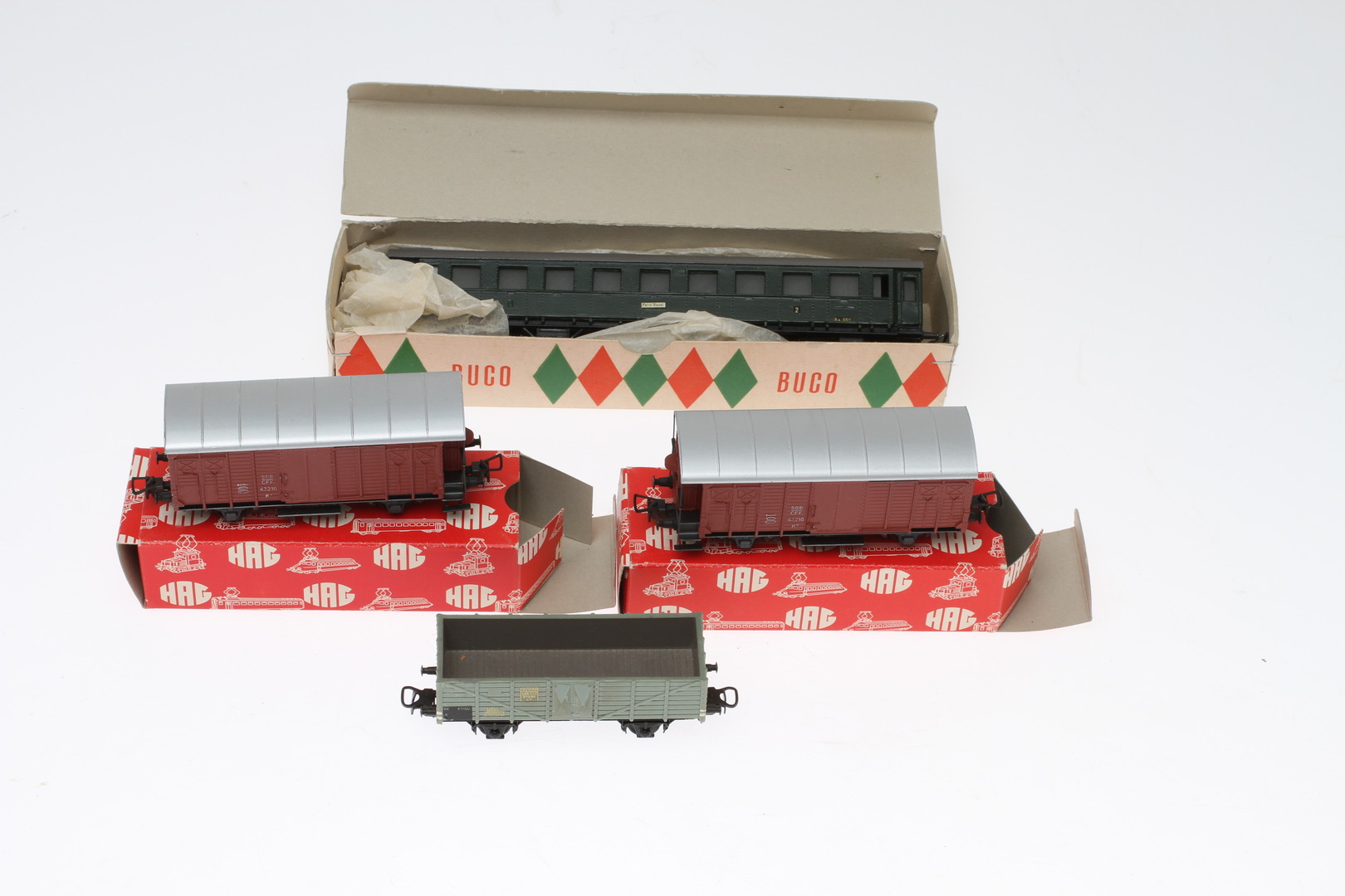 Images for 30261. MODEL TRAIN HAG 2 freight wagons in original box ...