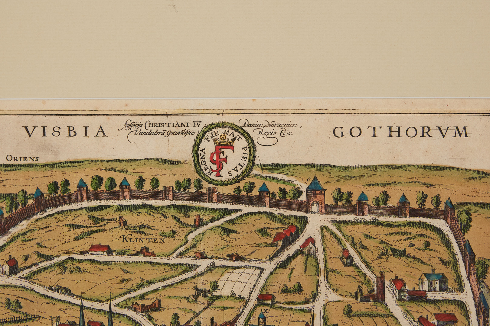 Bilder för 3035953. KLASSISK KARTA ÖVER VISBY AV JANSSONIUS, ca 1650 ...