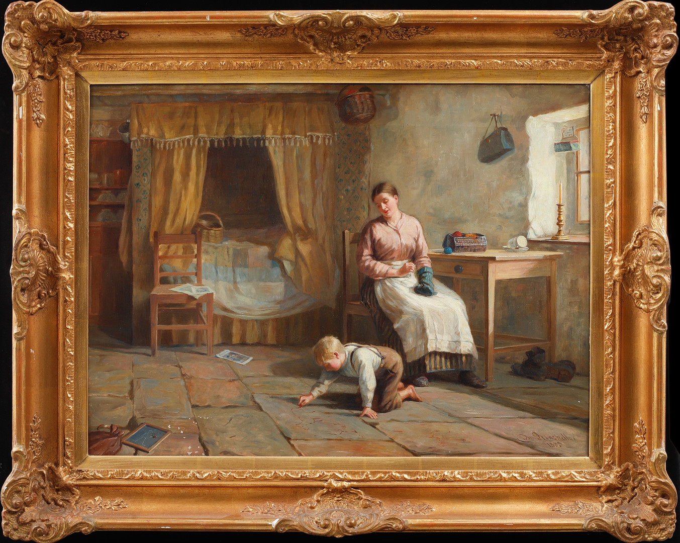 Images for 3172511. DUNCAN MACKELLAR. Interior with figures, oil on ...