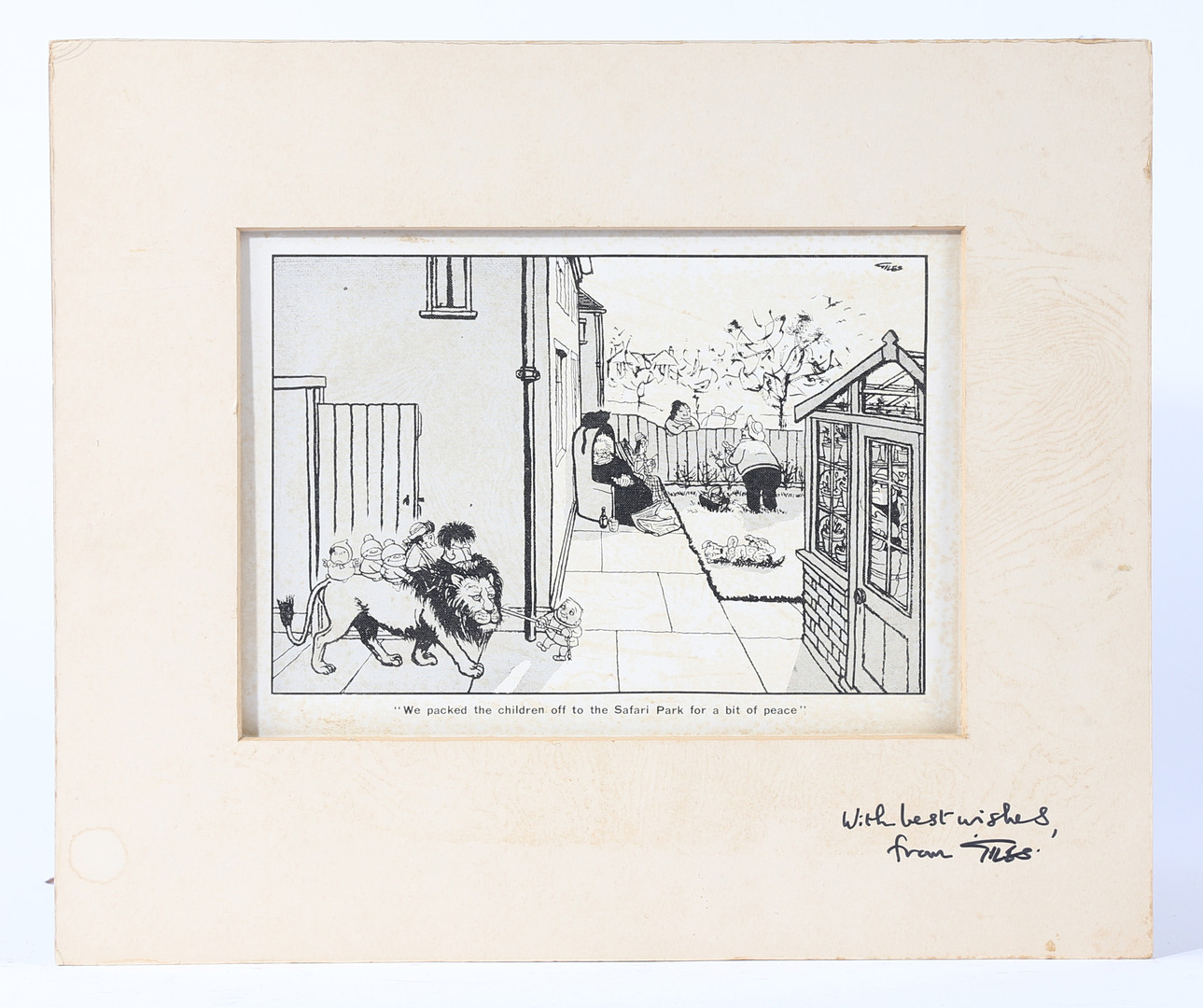 Images for 3450810. RONALD CARL GILES SIGNED CARTOON PRINT. - Auctionet