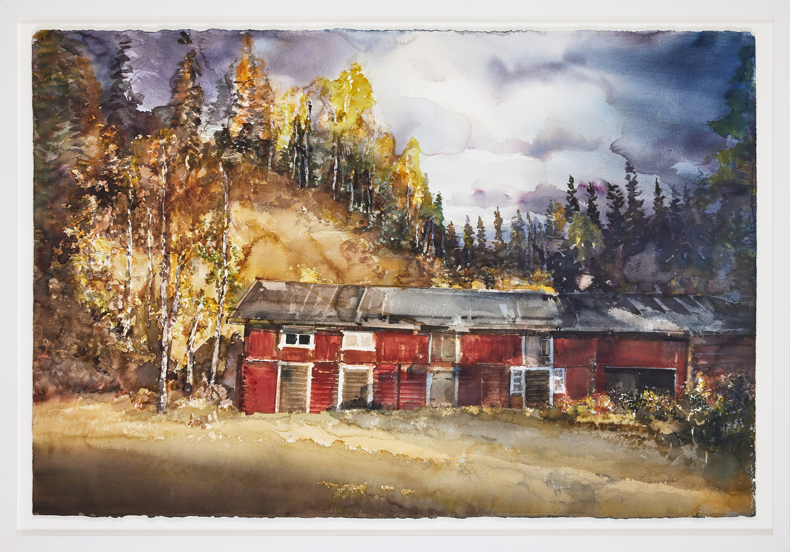 LARS LERIN. Uthus i höstfärger. - Stockholms Auktionsverk