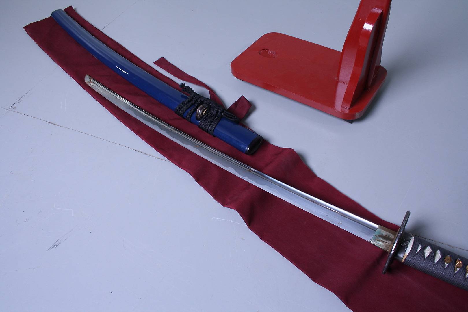 Images for 428160. SAMURAI SWORD with scabbard & position, Golden ...