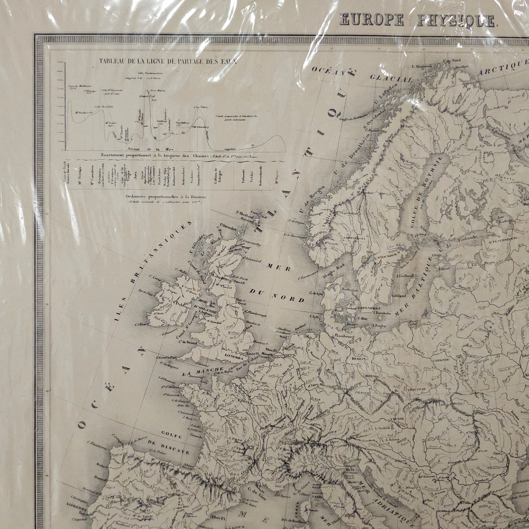 Images for 4721907. Europe Physique. Map of Europe. - Auctionet