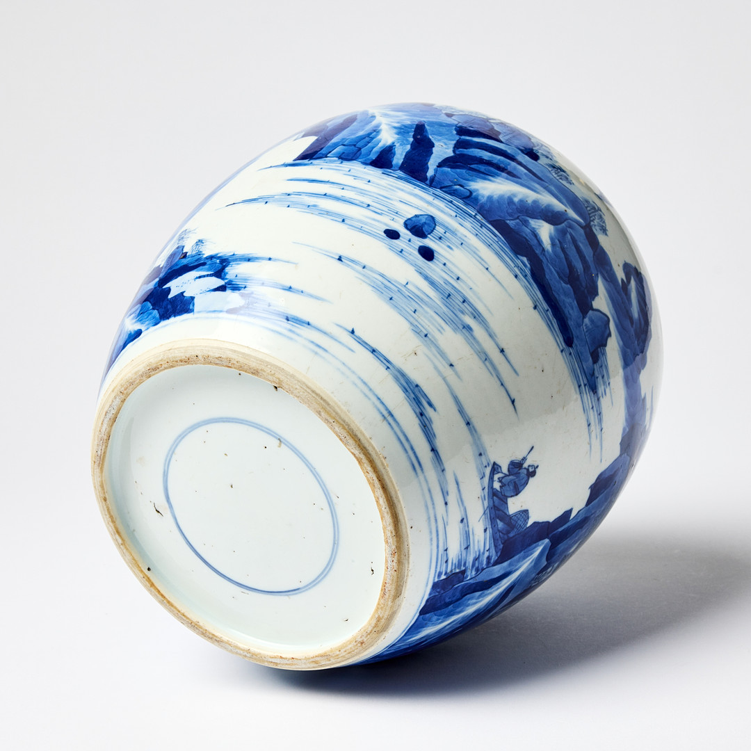 A Chinese Blue and White ‘River Landscape´ Jar.