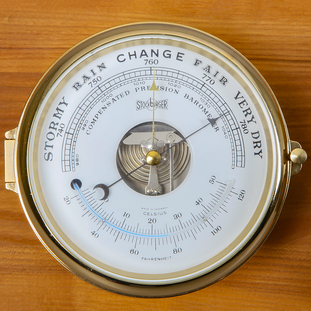 Images for 653569. CLOCK and BAROMETER, Stockburger, 1900s. - Auctionet
