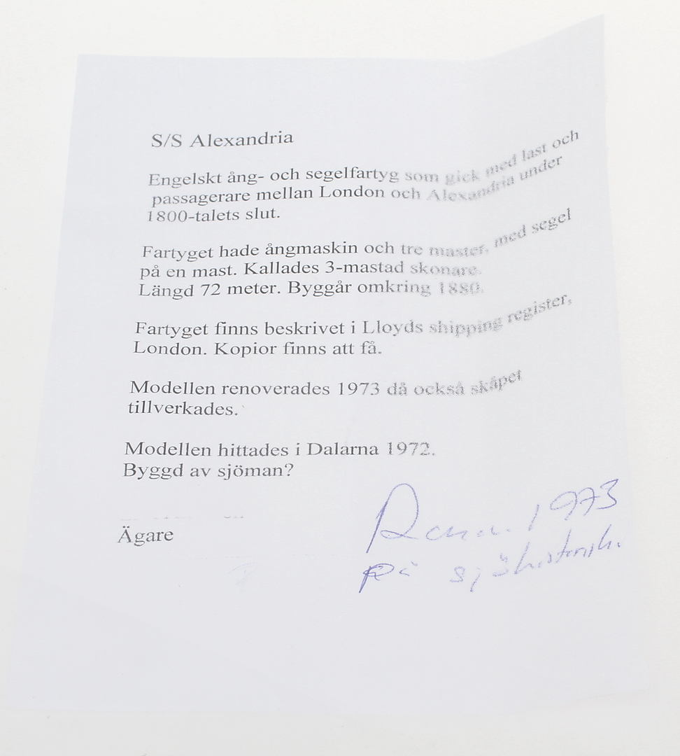 Images for 90960. SKEPPSDIORAMA, SS Alexandria, circa 1900. - Auctionet