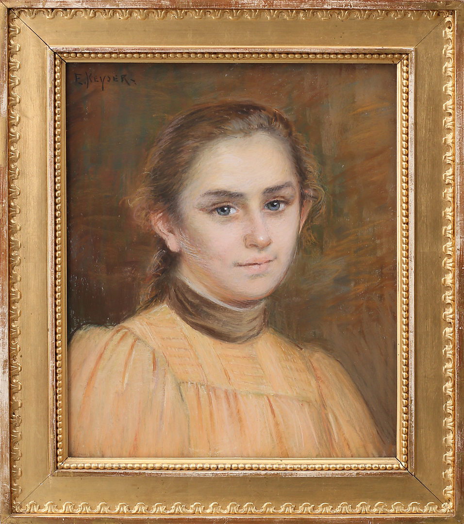 Images for 929352. ELISABETH KEYSER. Portrait of a woman, pastel ...