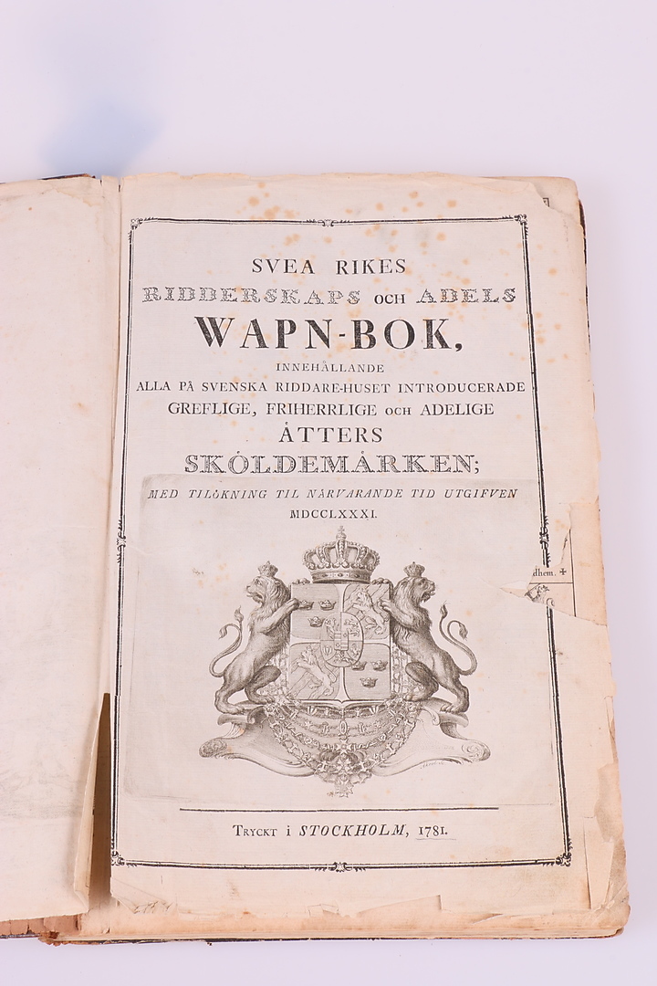 Images for 932054. BOOK, Svea Rikes knighthood and nobility Wapn book ...